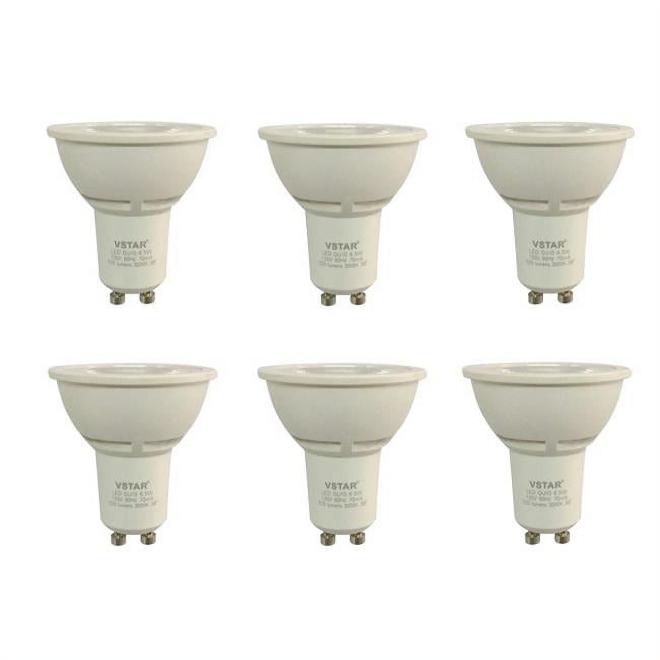 Dimmable 6.5W LED GU10 light bulb 3000K pack of 6 - Walmart.com