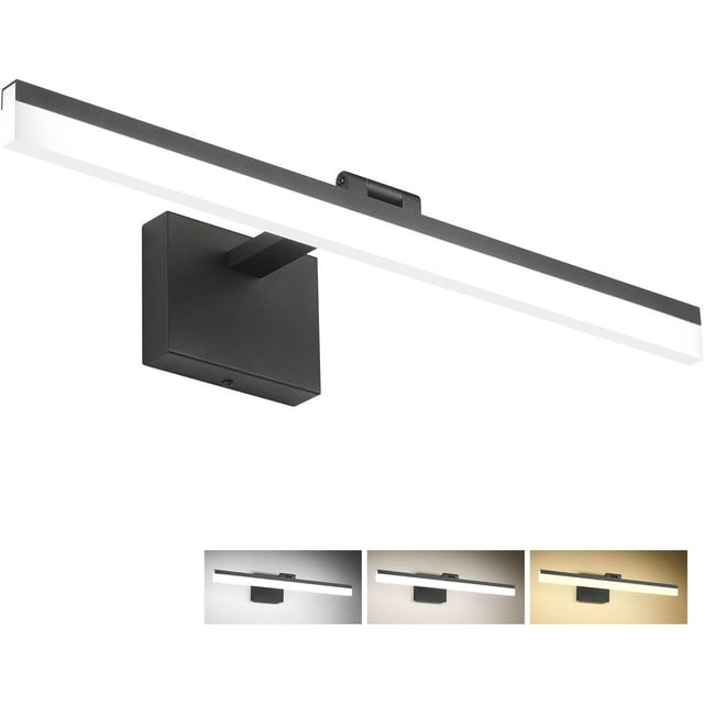 Dimmable Black Vanity Light Bar Lighting Fixtures Modern Bathroom Light ...