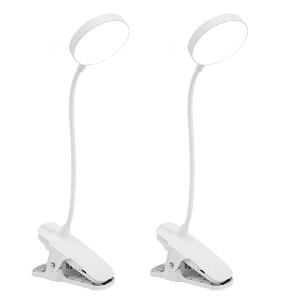 Dimmable Clip on Light, USB Rechargeable Desk Lamp with Clamp, Reading ...