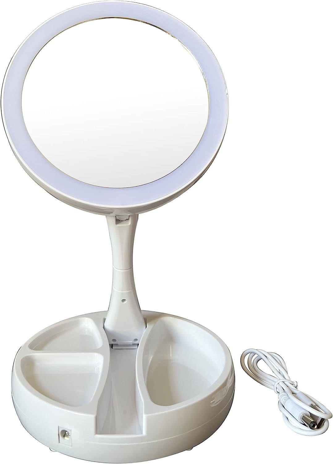 Dimmable Desk Lit Cosmetic Make up Mirror 6 inch Double Sided 10X /1X ...