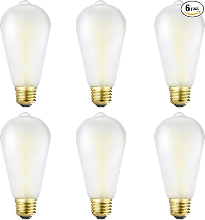 Dimmable E26 Frosted LED Edison Bulbs, 4W Equivalent 40W, Neutral White ...