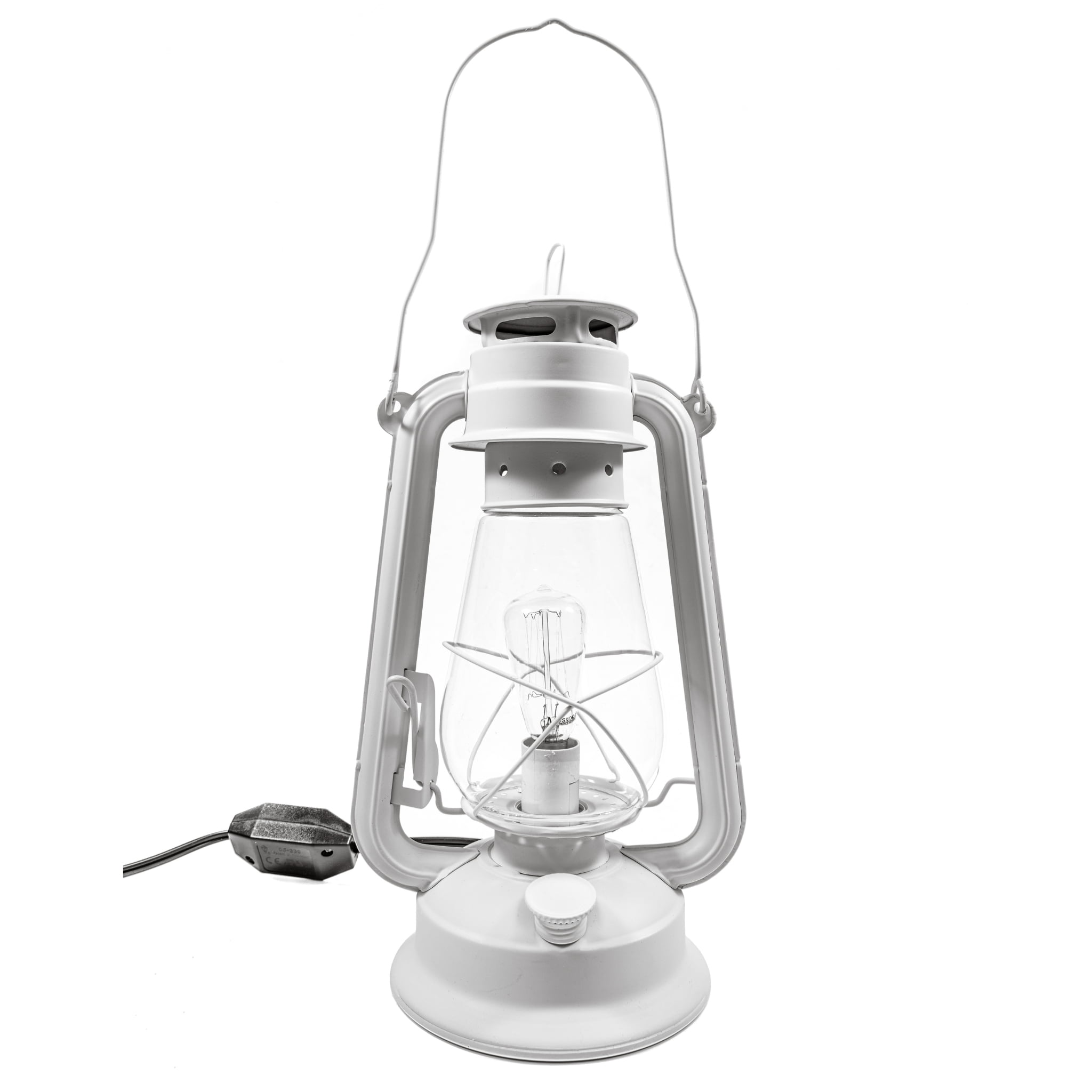 Rustic Farmhouse Lantern Table Lamp: Dimmable, Edison Bulb - Medium ...