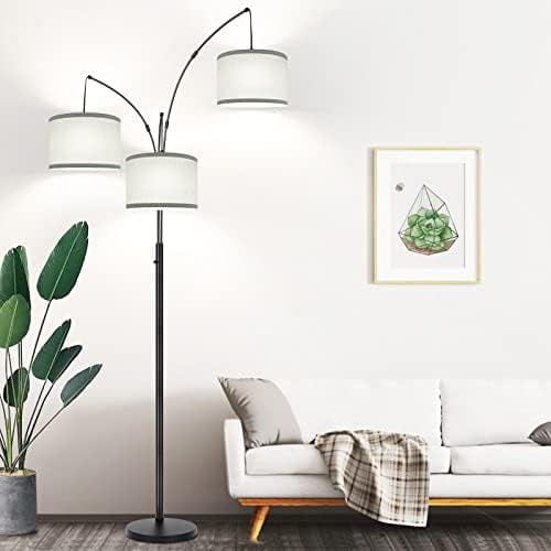 Dimmable Floor Lamp - 3 Lights Arc Floor Lamps for Living Room, 1000LM ...