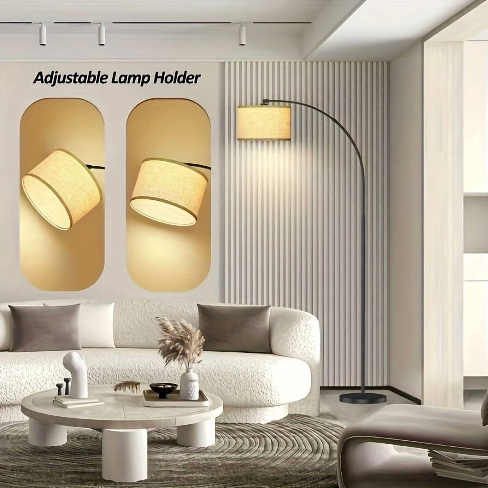 Dimmable Floor Lamp, Arc Floor Lamp With Dimmer, Black Standing Lamp ...