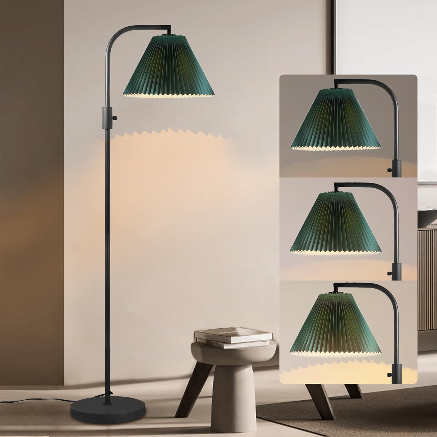 Dimmable Floor Lamp, Arc Standing Lamp with 1000 Lumens LED Edison Bulb ...