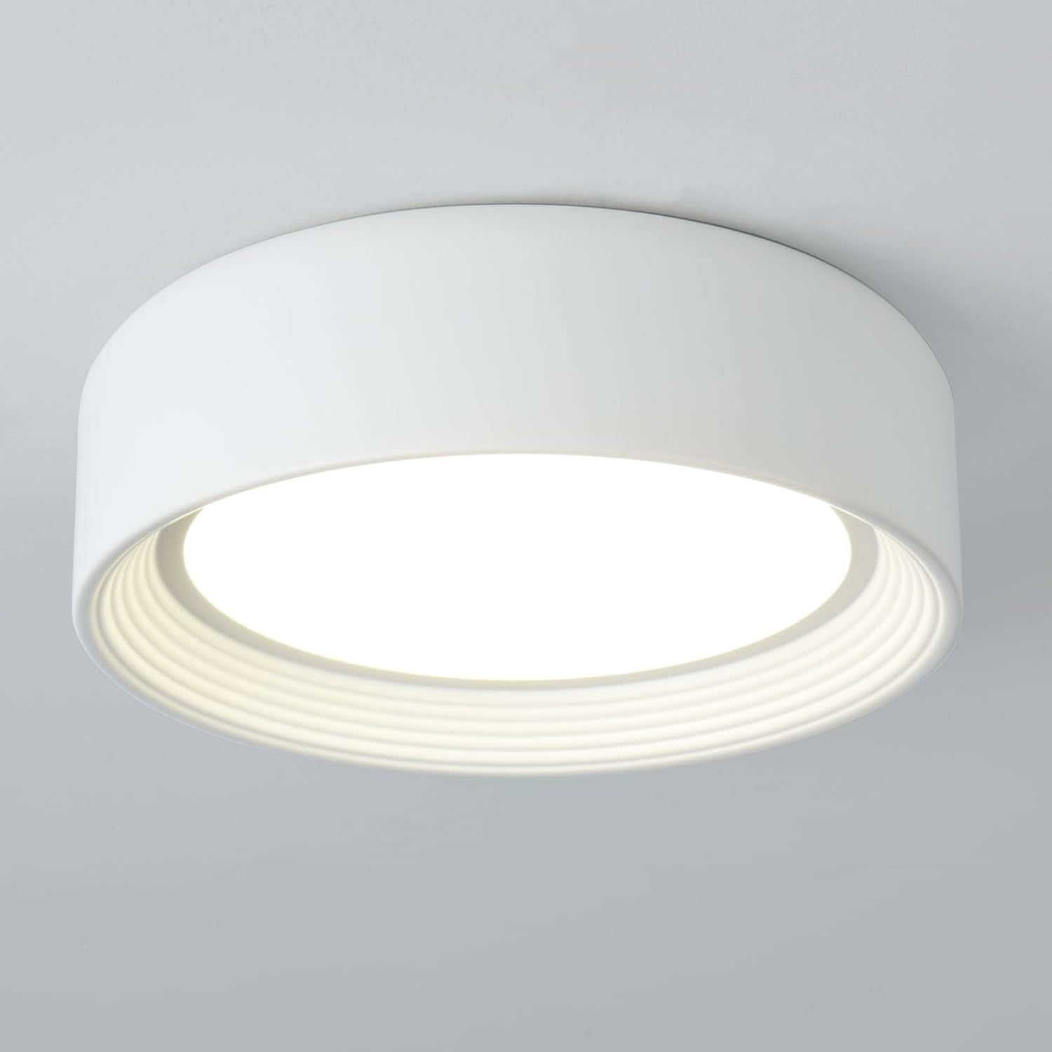 Dimmable Flush Mount Ceiling Light White,24W LED Ceiling Light Fixture ...