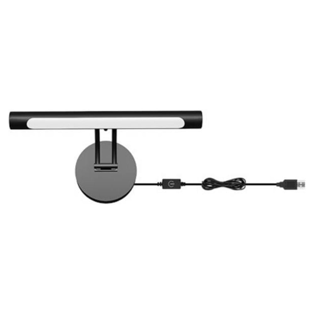 Dimmable LED Bathroom Vanity Light 25 CM Black Over Mirror Lighting ...