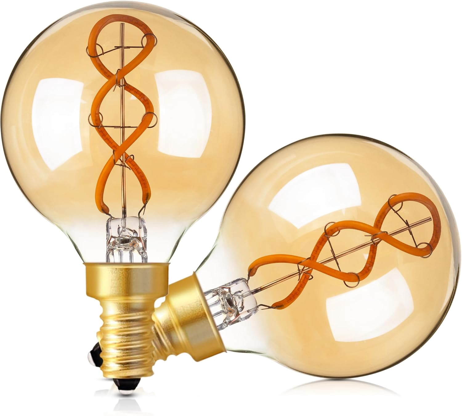 Dimmable LED Candelabra Bulb,Amber E12 LED Bulb Decorative Light Bulbs ...