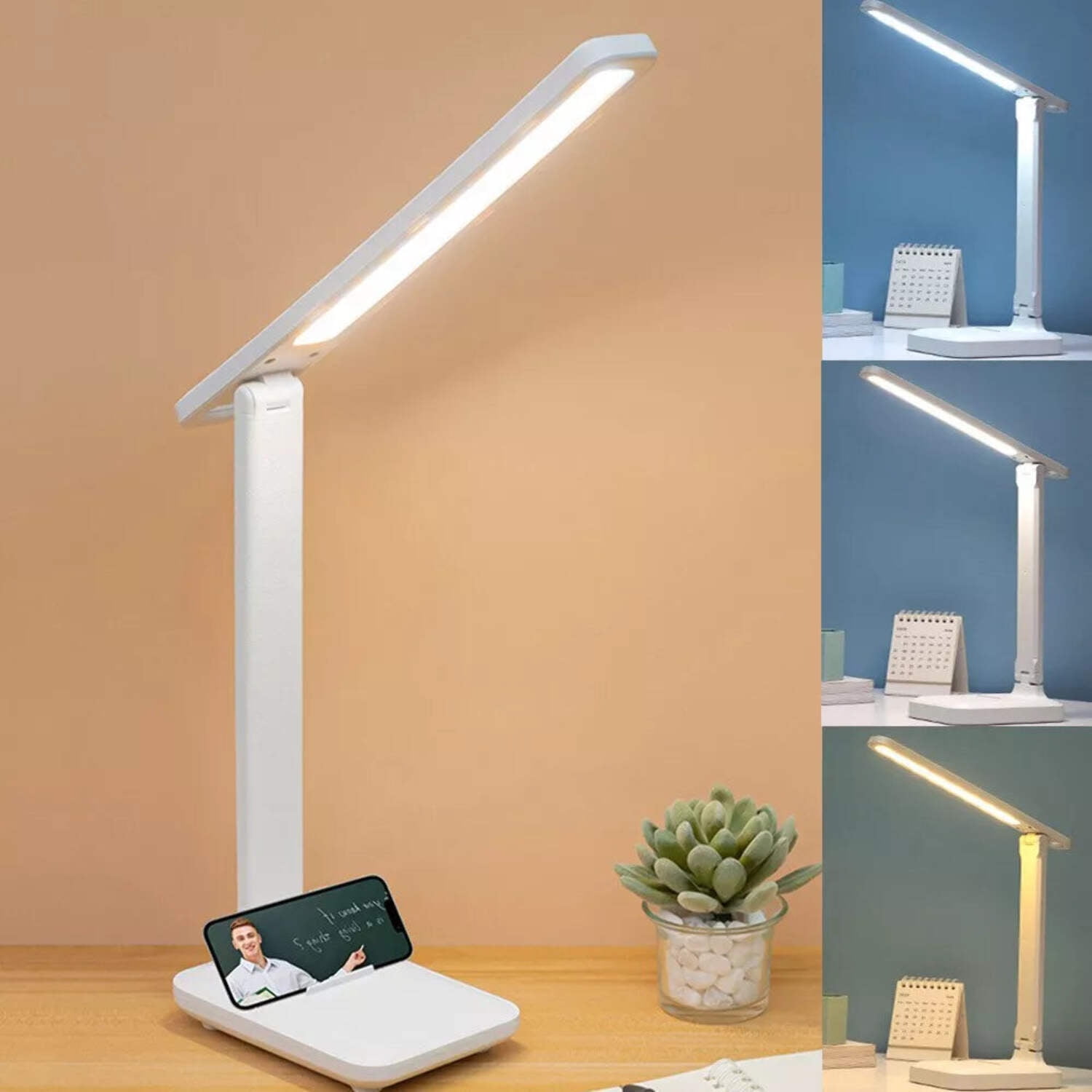Dimmable LED Desk Light Touch Sensor Table Bedside Reading Lamp ...