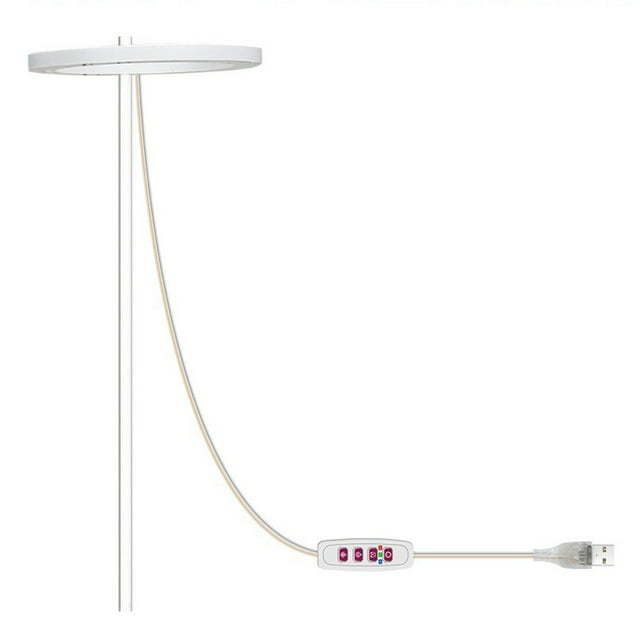 Dimmable LED Grow Light Plant Growing Full Spectrum Indoor Halo Ring ...