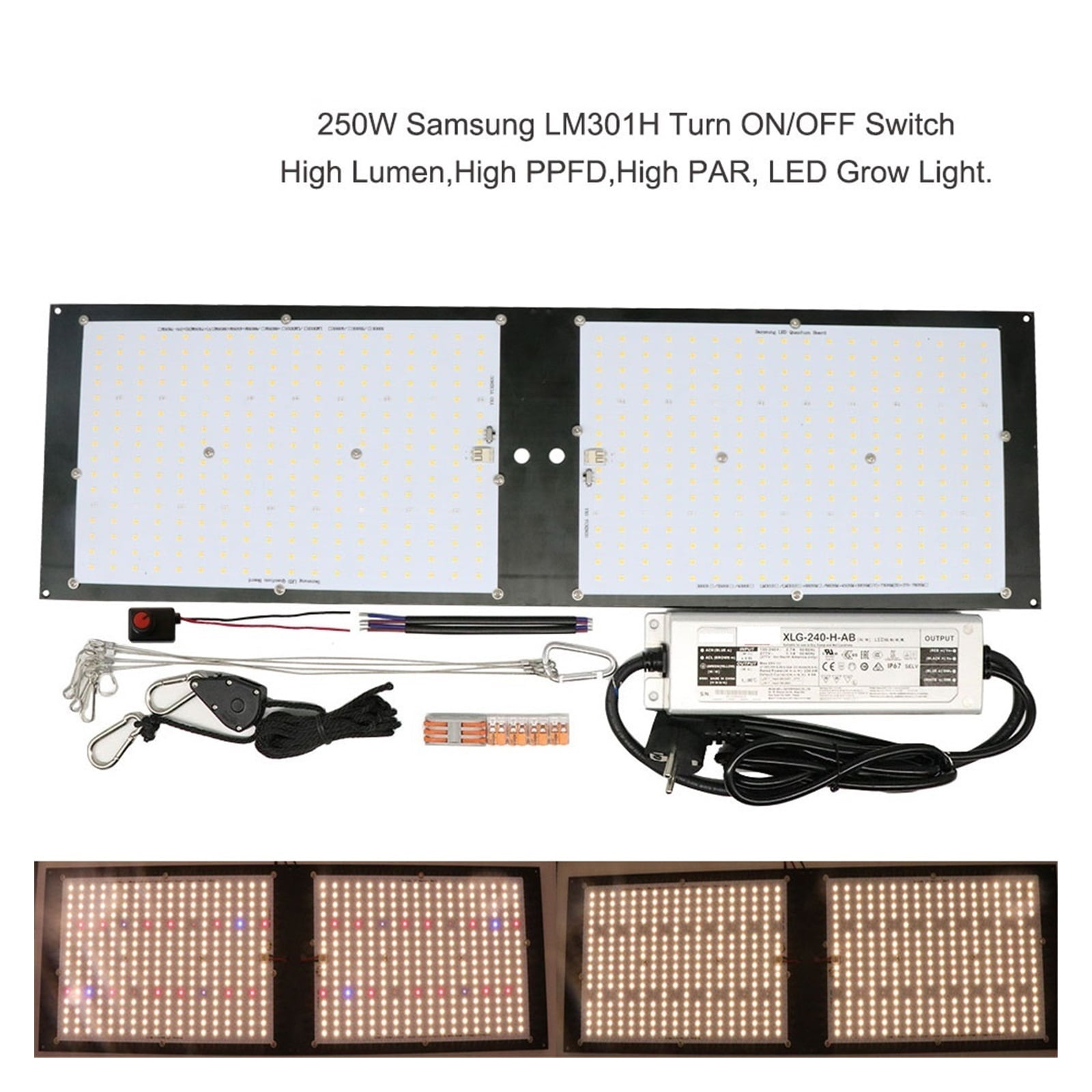 Dimmable LED Grow Light UV IR Tech LED Board LM301H V2 120W 240W 320W 480W - Walmart.com