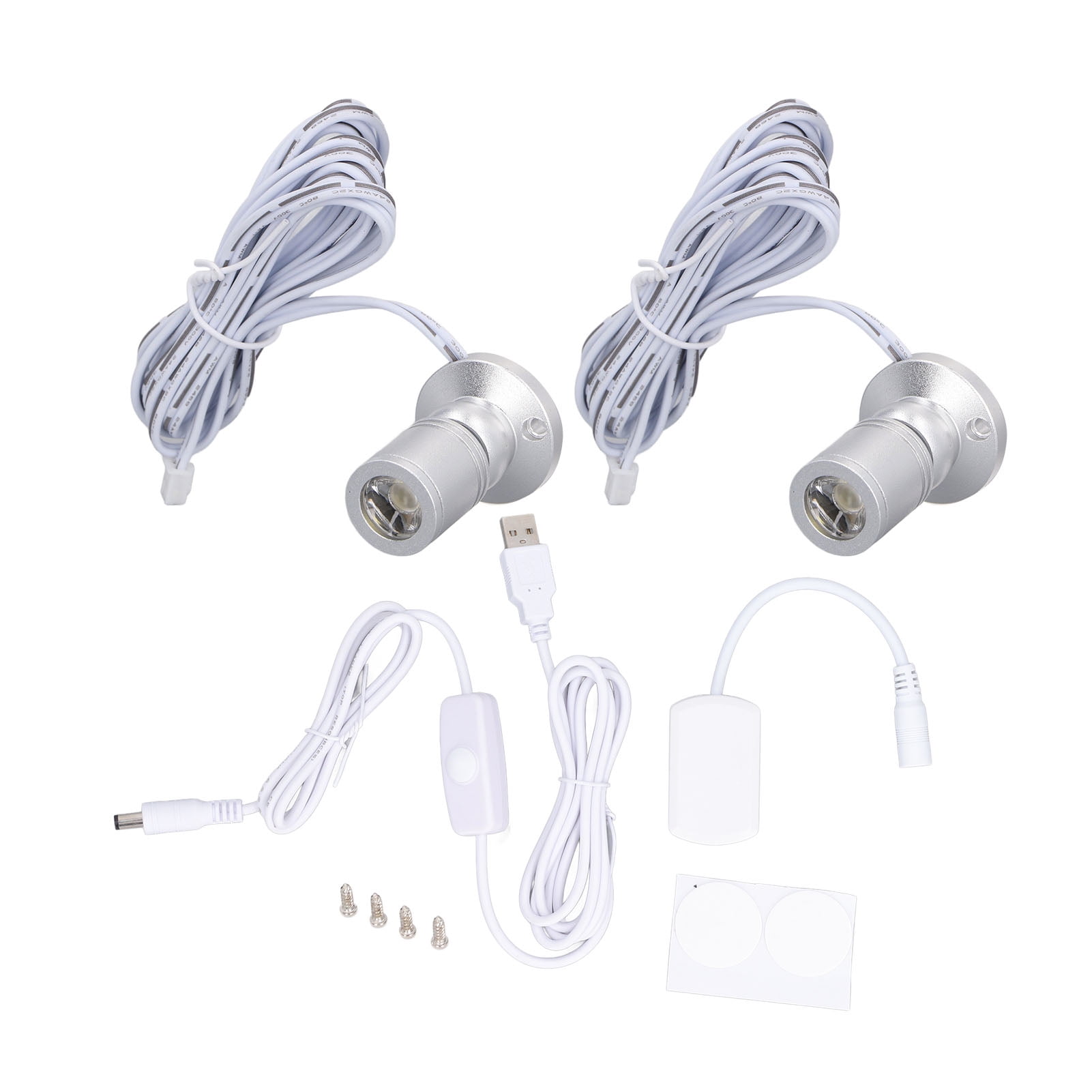 Dimmable LED Mini Spotlights, USB Powered, 2,Pack, Perfect For Displays ...