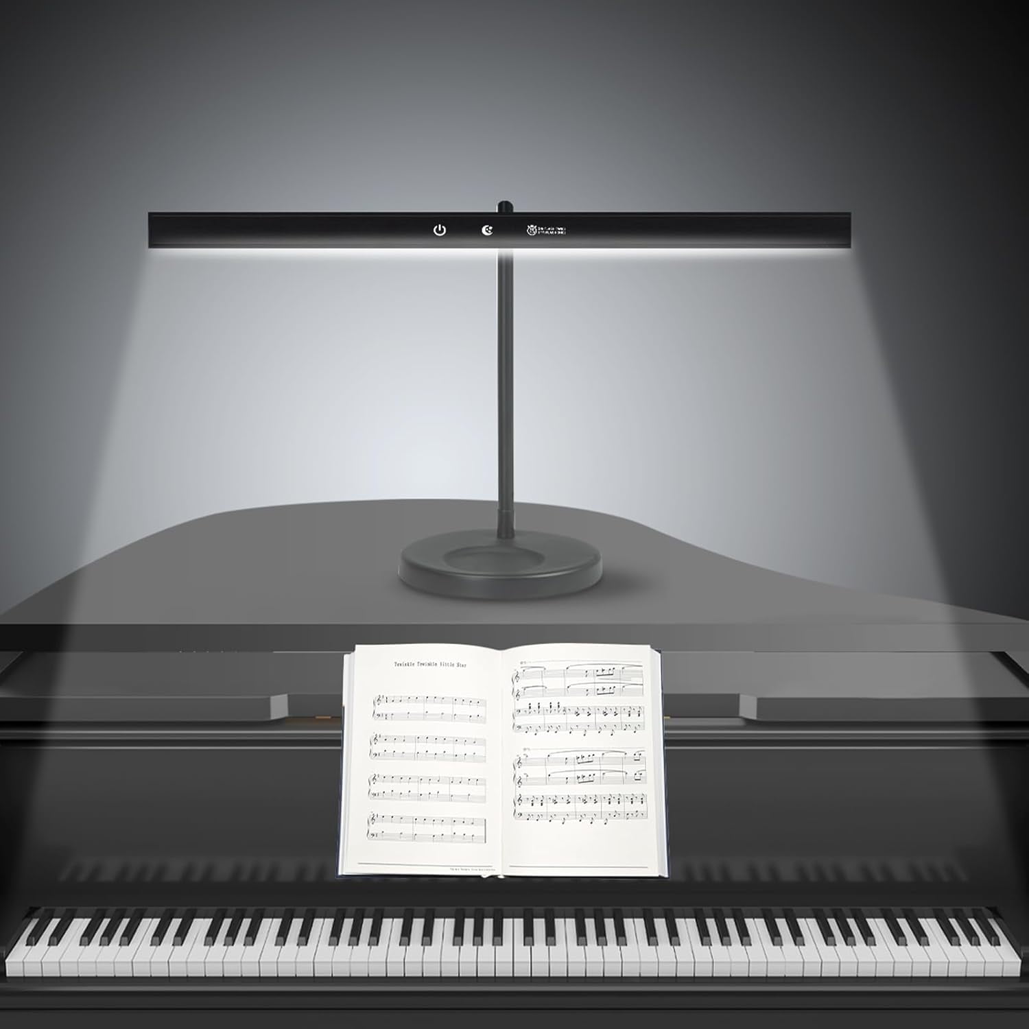 Dimmable LED Piano Light, 2-in-1 Clamp Base Piano Lamp Flexible ...