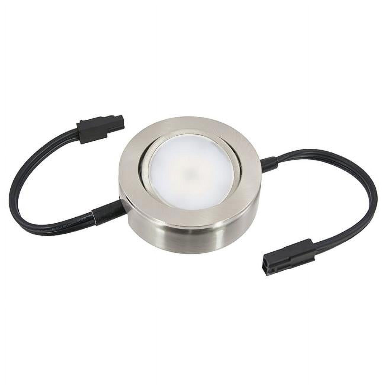 Dimmable LED Puck Light with 6 in. Lead Wire, 120 V AC - Nickel ...