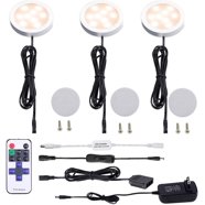 12V Under Cabinet Light LED Puck Lights Wireless Downlight Spotlights ...