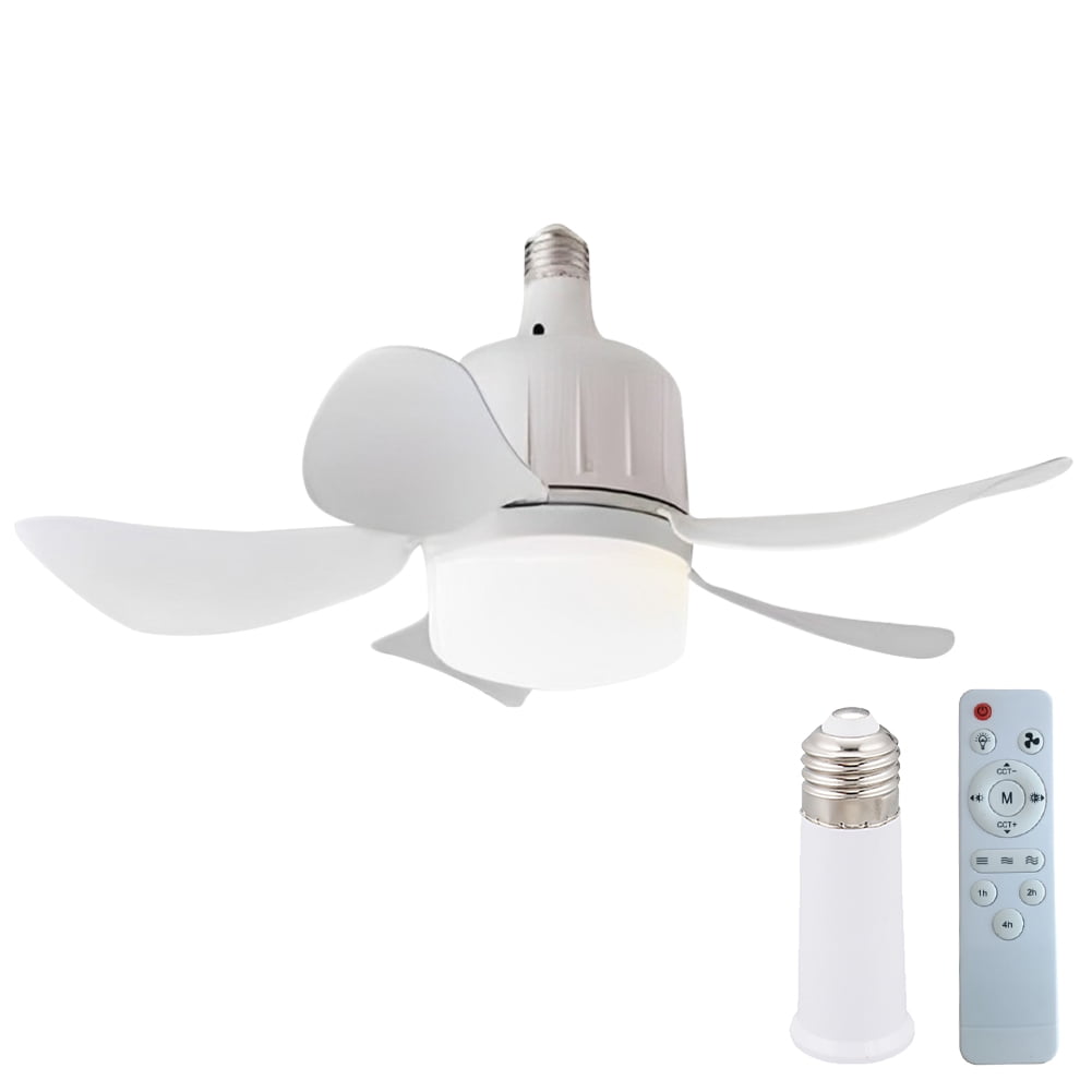 Dimmable Light Bulb Fan Ceiling Fan Lamp, Socket Fan Light E27 Base 3 ...