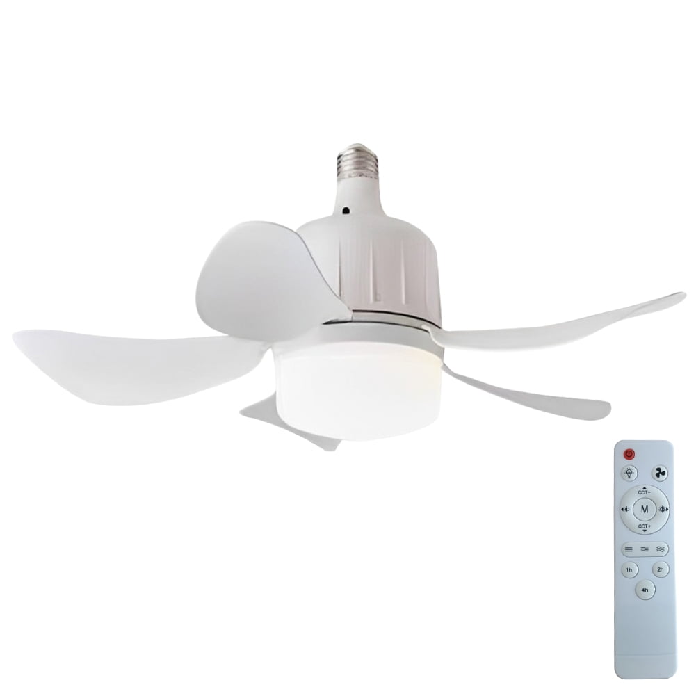 Dimmable Light Bulb Fan Ceiling Fan Lamp, Socket Fan Light E27 Base 3 ...
