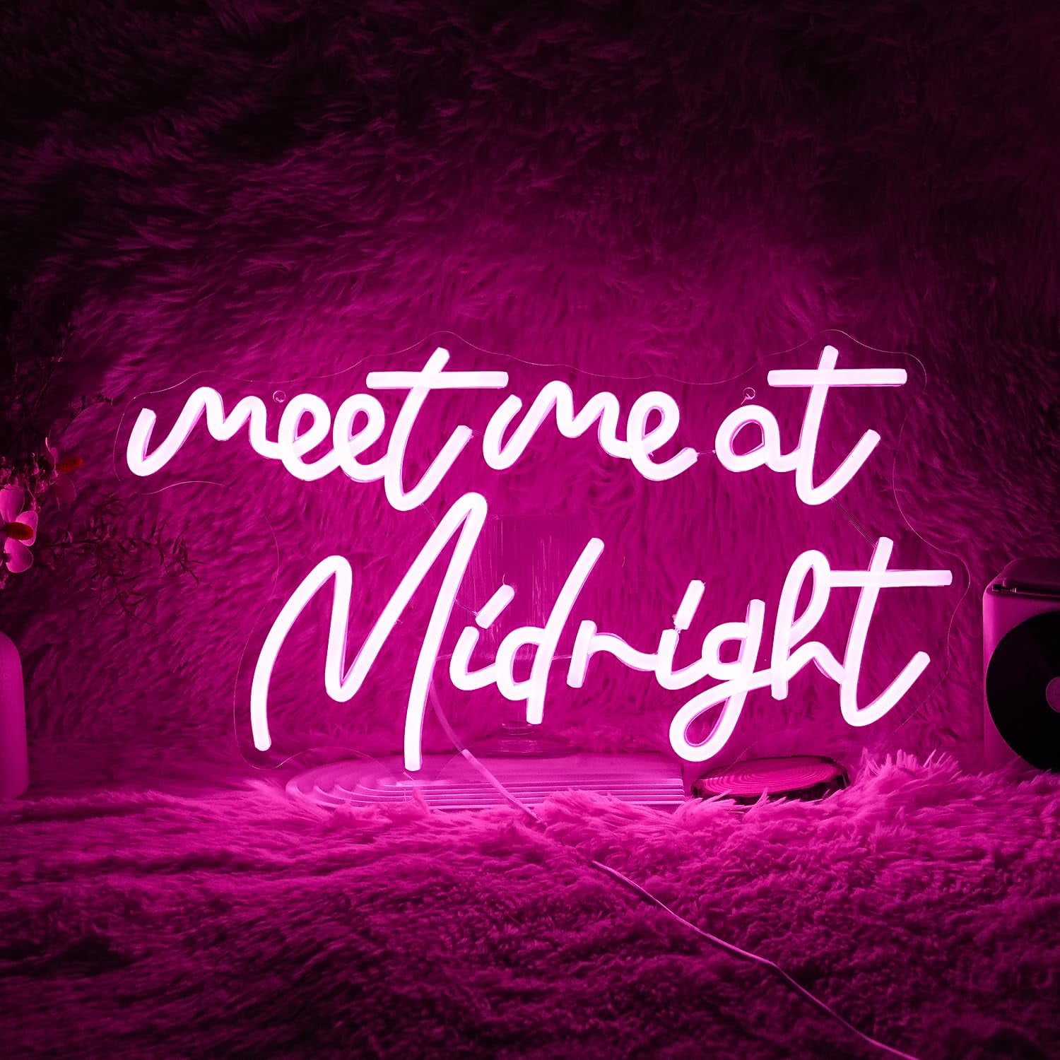 Dimmable Meet Me At Midnight Neon Sign Words Neon Light For Wall Decor ...