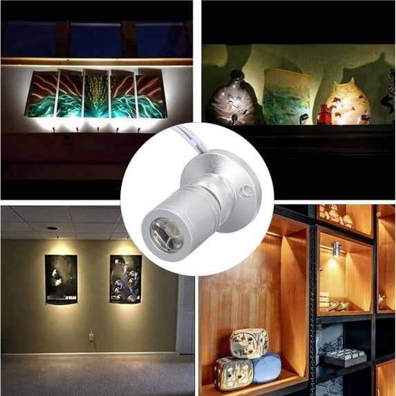 Dimmable Mini LED Spotlight 5V USB With Dimmer For Display Jewelry Cabinet Porch Black Warm ...