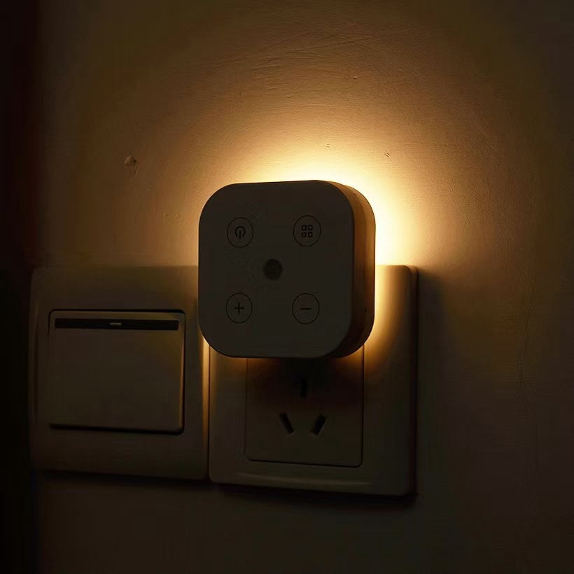 Dimmable Plug In Night Light with Light Sensor, Three Color Temperature ...