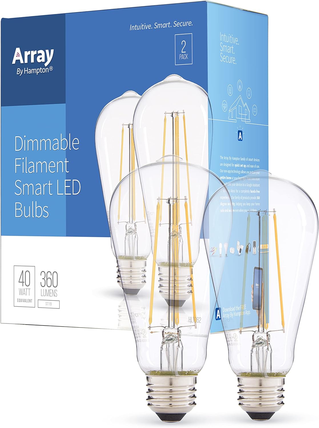 Dimmable Smart Wi-Fi Filament Light Bulb - Vintage-Inspired Ambience ...