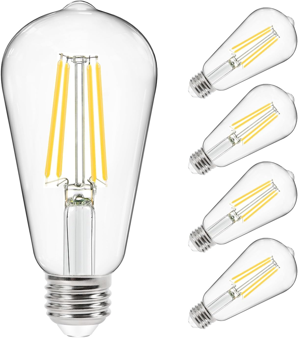 Dimmable Vintage LED Edison Bulbs 60 Watt Equivalent, Eye Protection ...