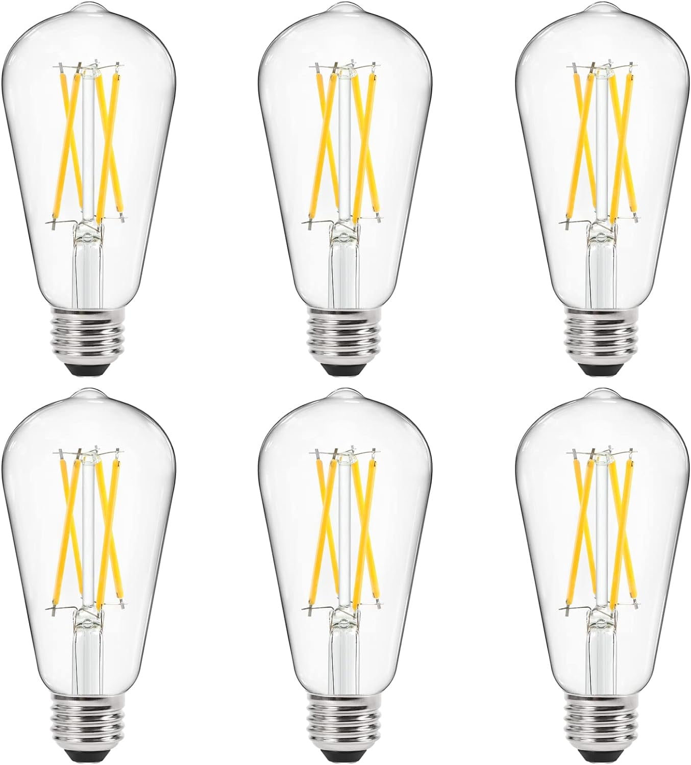 Dimmable Vintage LED Edison Bulbs 60 Watt Equivalent, Eye Protection ...