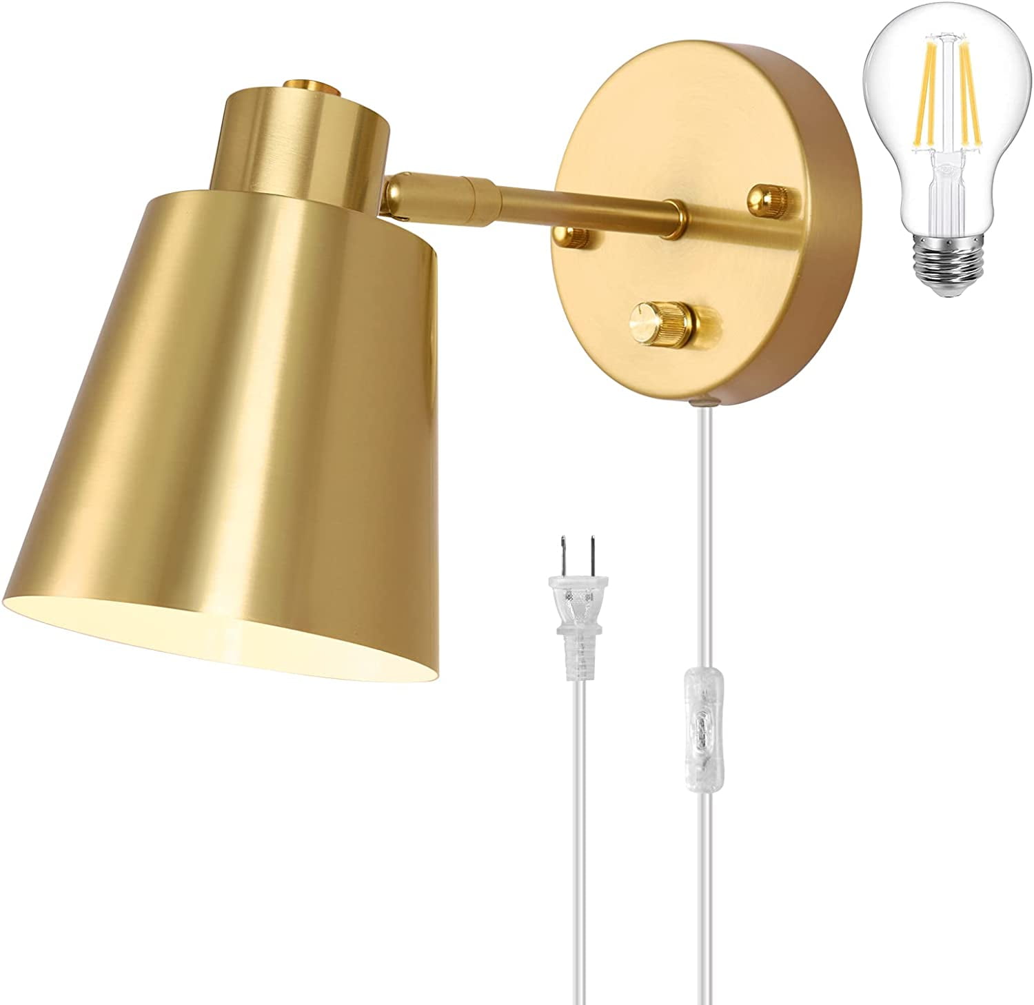 Dimmable Wall Sconce Plug Innull