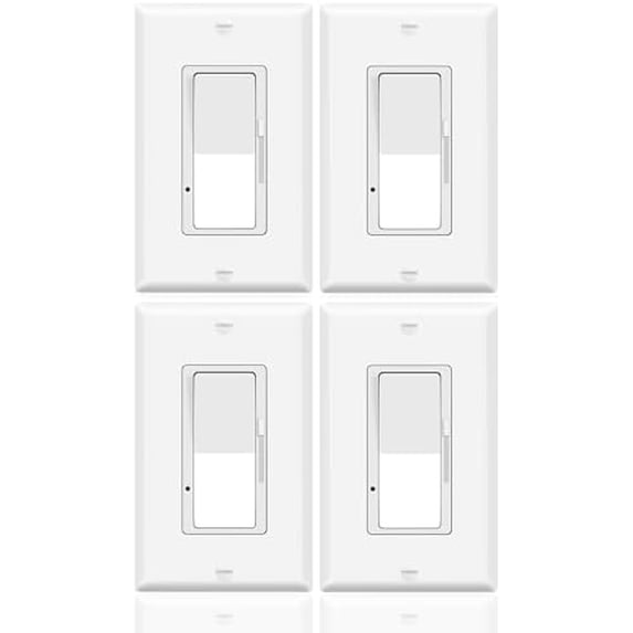 Dimmer Light Switch Decora,4 Pack 3-Way Dimmer Switch for Dimmable 150W ...