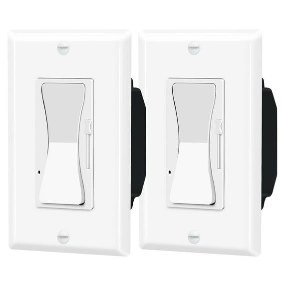 Dimmer Light Switch Decora,Nineleaf 2 Pack Curved 3-Way Dimmer Switch ...