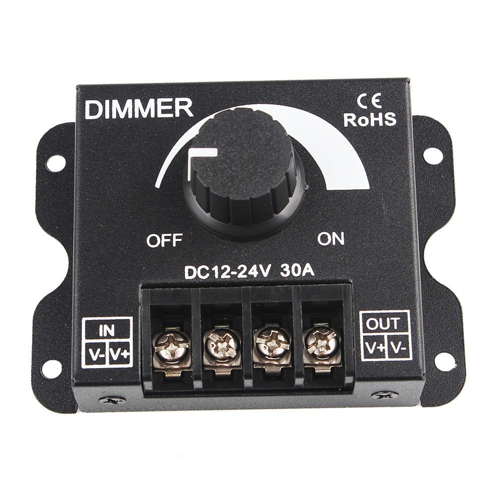 Dimmer Switch 30A Knob Dimmer Adjustable Voltage Regulator for Strip ...