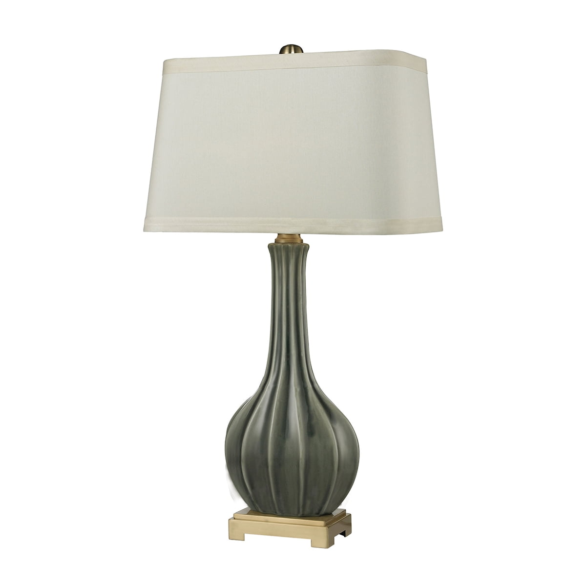 Dimond Lighting Fluted Ceramic Table Lamp in Grey Glaze - Walmart.com