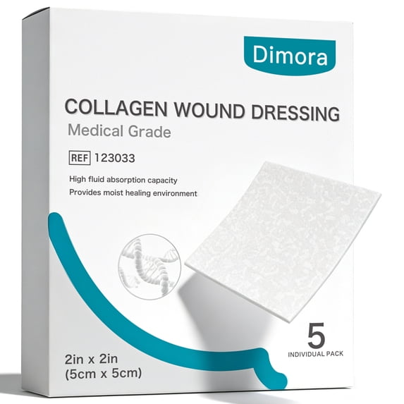 Dimora Collagen Wound Dressing 2"X 2" 5PCS - Walmart.com