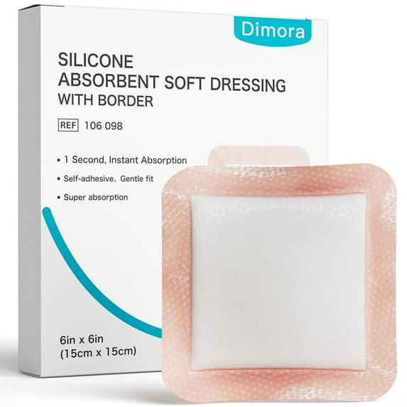 Dimora Super Absorbent Wound Dressing, Gentle Adhesive Bandages, Self ...