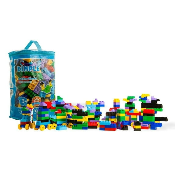 DimpleChild Building Block Set, 300 Pieces, Train Pieces, Soft Plastic ...