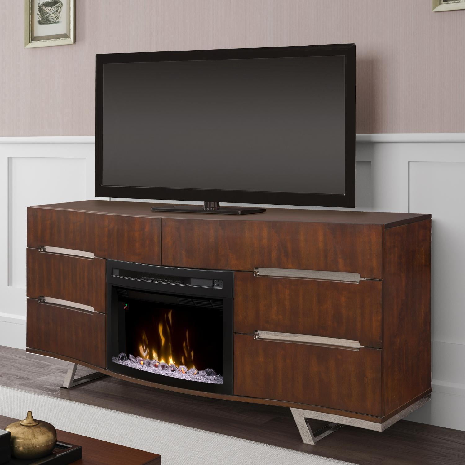 Dimplex Valentina Media Console Electric Fireplace With Acrylic Ember ...