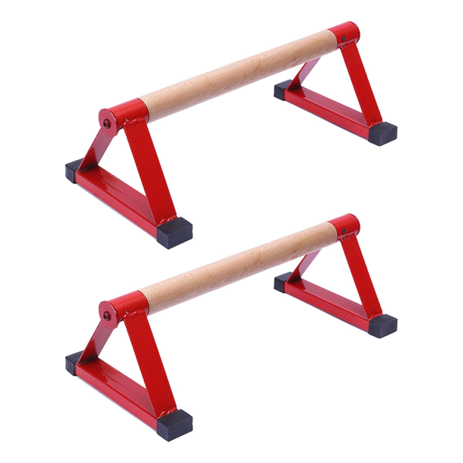 DimyFew 2Pcs Parallettes Press up Handles Portable Wood Push up Push up ...