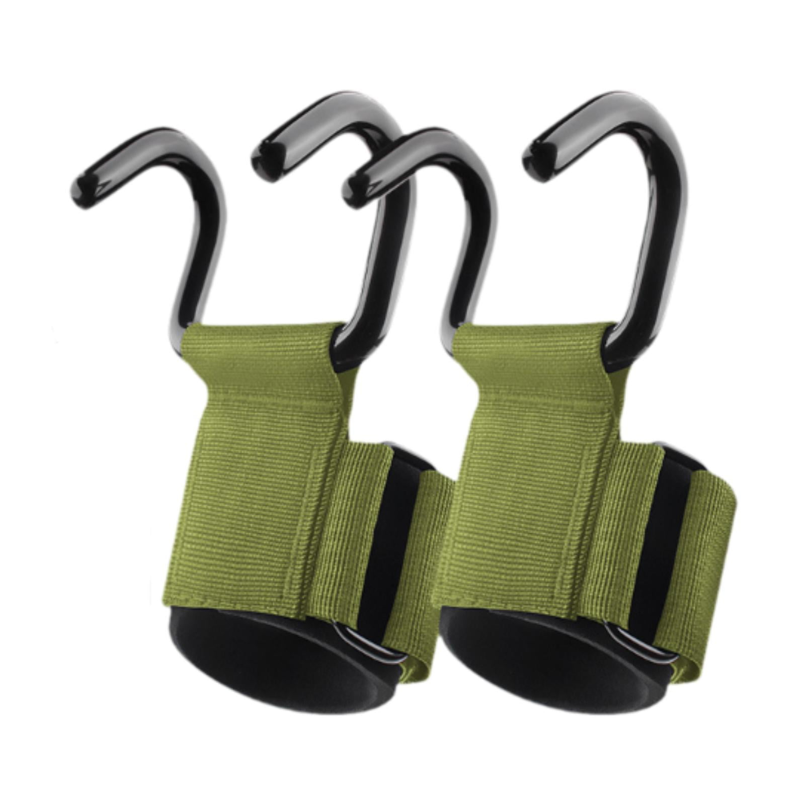 DimyFew Fitness Weight Hook Padded Wrist Straps for Power Shrugs Rows ...