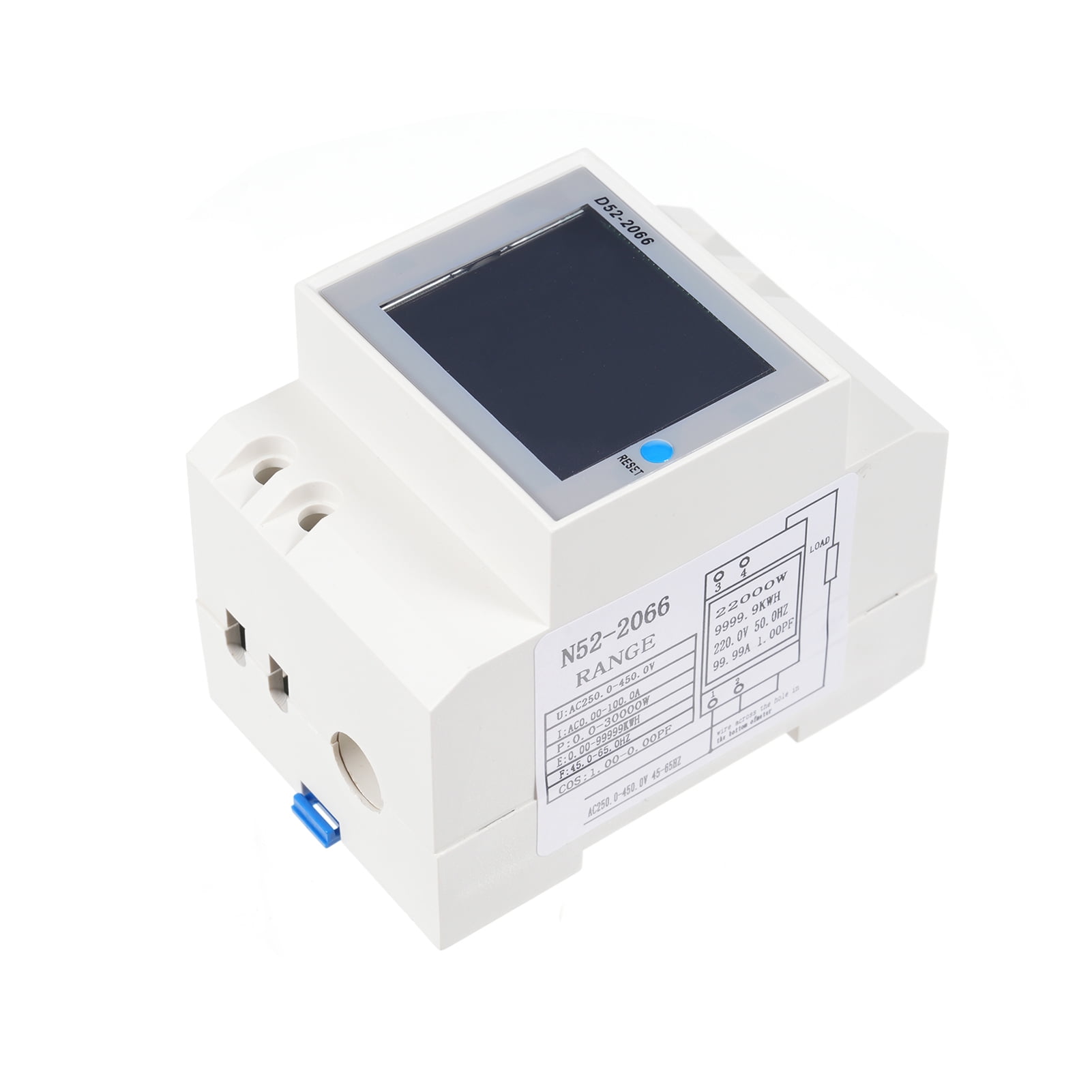 Din 6 In 1 Digital Single Phase Energy Meter Tester Din Rail AC Monitor ...