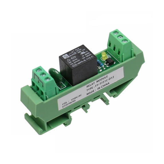 Din Rail 1 Channel Relay Board 5V 12V 24V 48V 110V 230V Module with ...