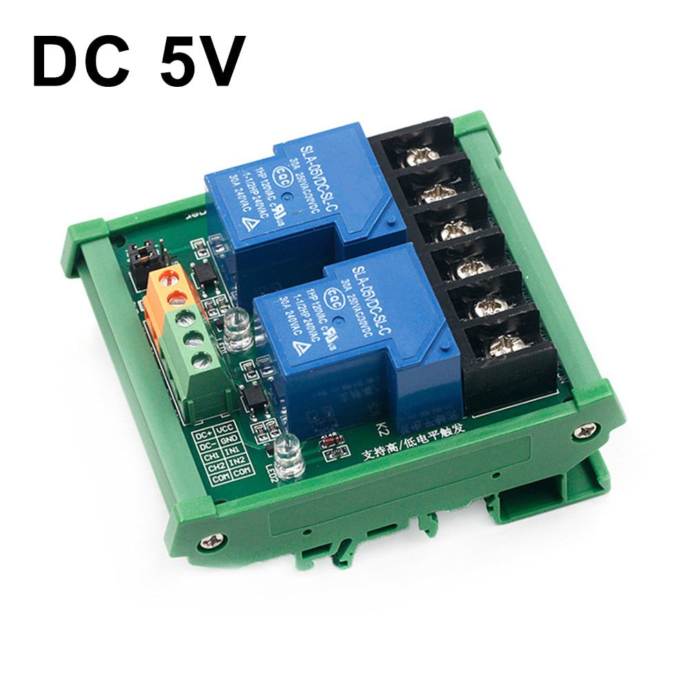 Din Rail 2 Channel Relay Board 5/12/24V Relay + Interface ...