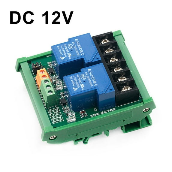 Din Rail 2 Channel Relay Board 5/12/24V Relay + Interface ...