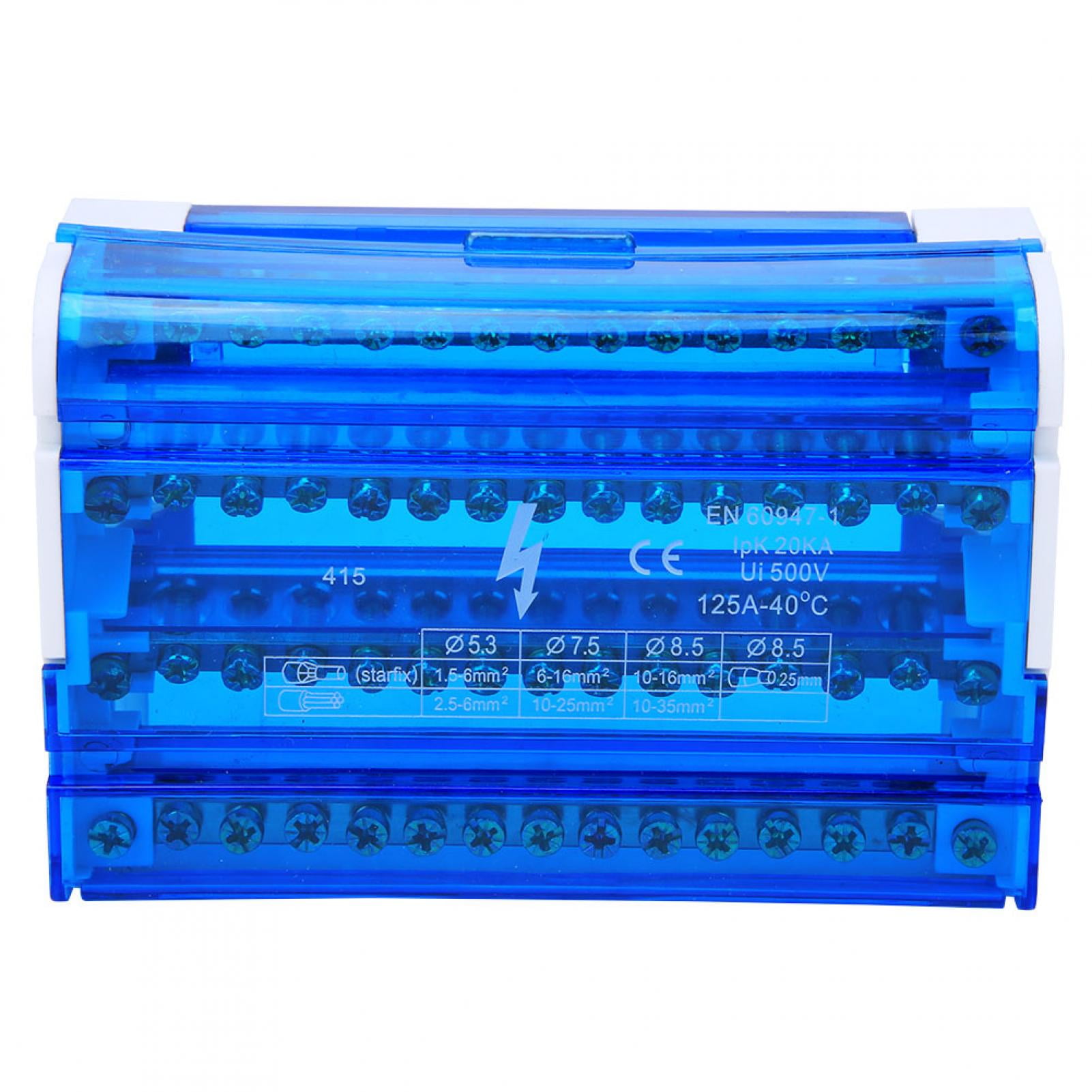 Din Rail 4-Level Terminal Block Distribution Box, Single Phase, with ...
