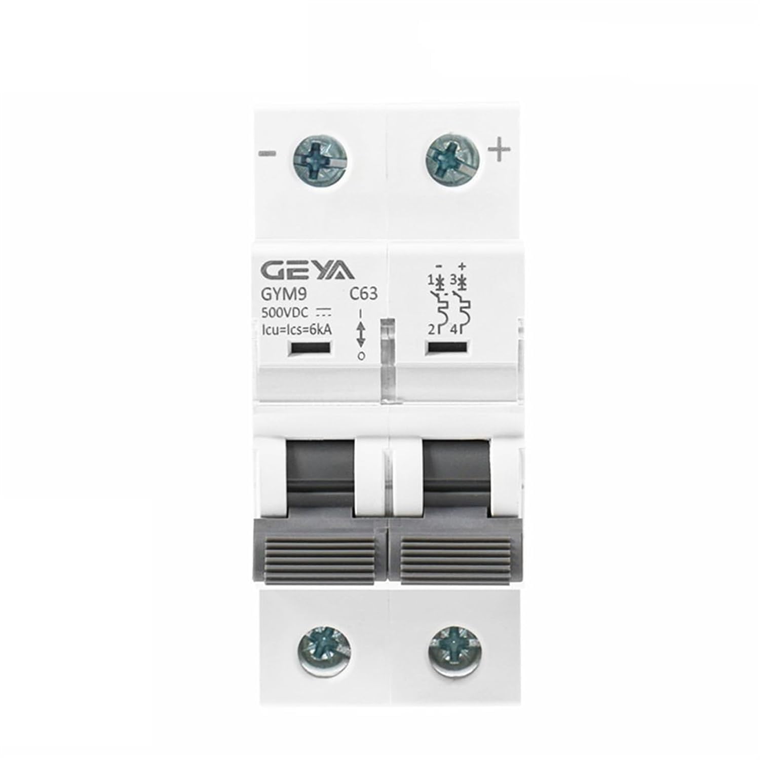 Din Rail DC MCB 6KA 2P 500V Mini Circuit Breaker DC 6A 10A 16A 20A 25A 32A 40A 50A 63A MCB for ...
