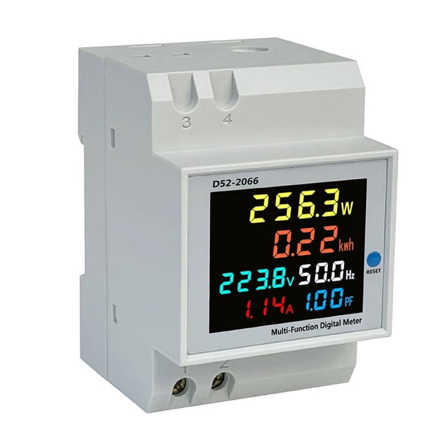 Din Rail Digital Electric Meter AC40-300V 100A Voltmeter Current Power ...