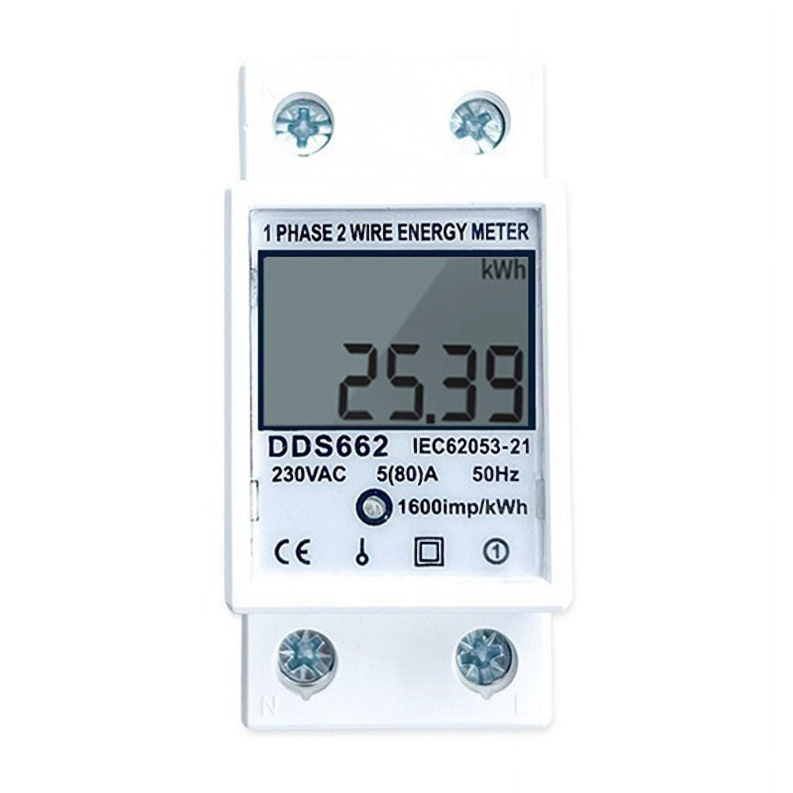 Din Rail Digital Single Phase Reset Zero Energy Meter AC 220V Kwh B ...