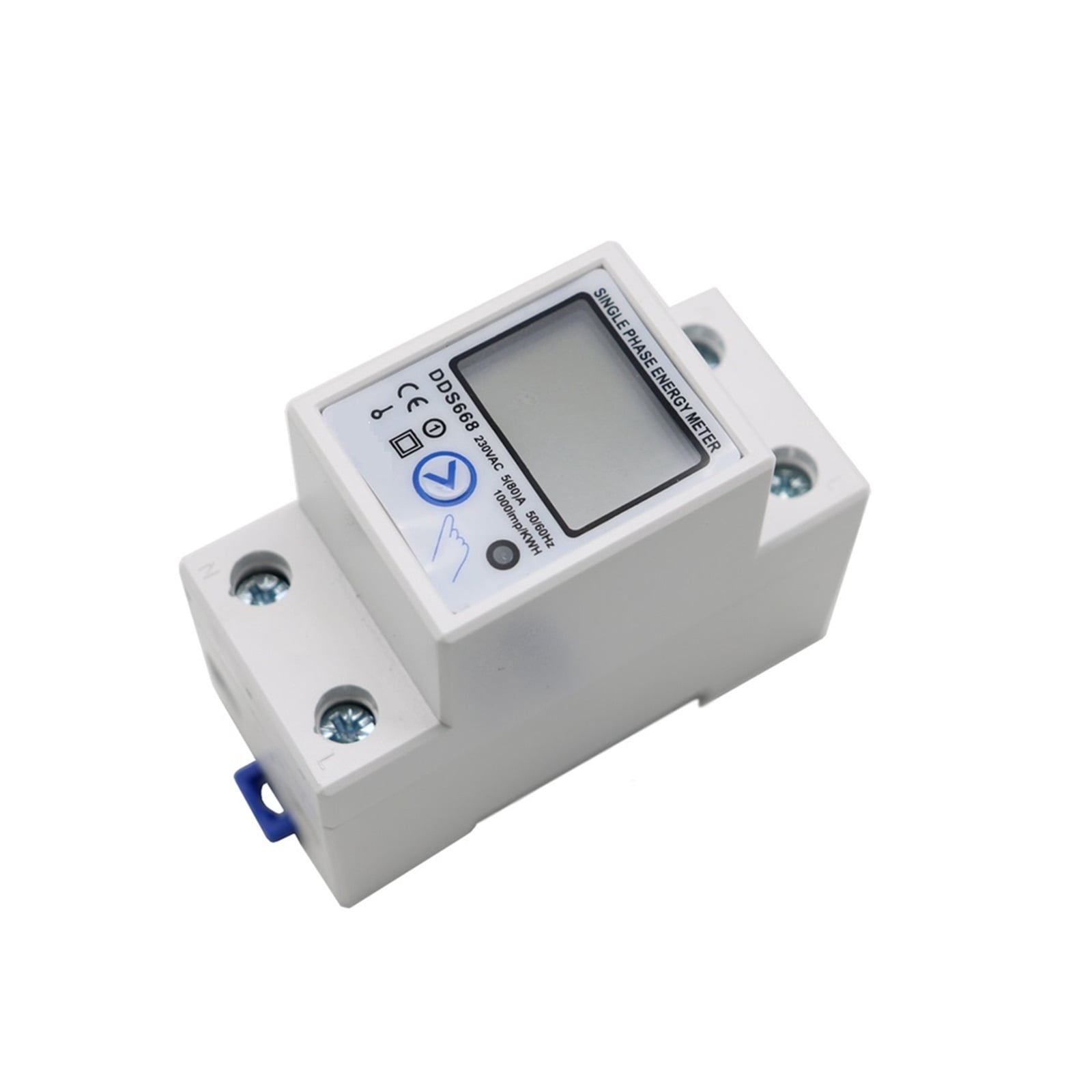 Din Rail Digital Single Phase Reset Zero Energy Meter KWh Voltage ...