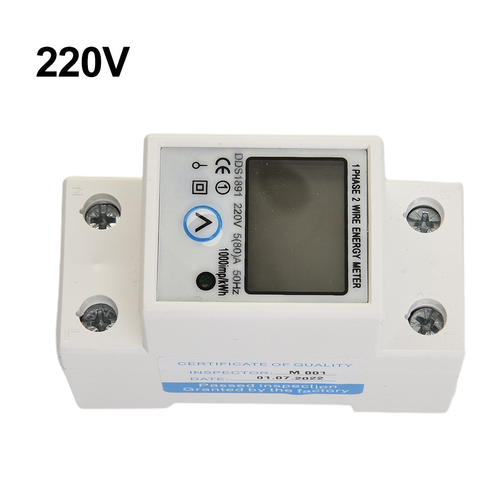 Din Rail Digital Single Phase Reset Zero Energy Meter kWh Wattmeter ...