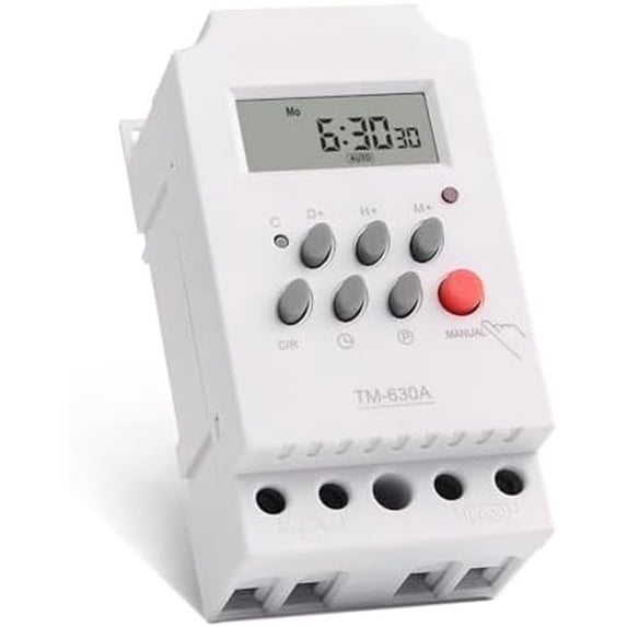 Din Rail Digital Weekly Timer 12V DC Input 7 Days Programmable 24hrs ...