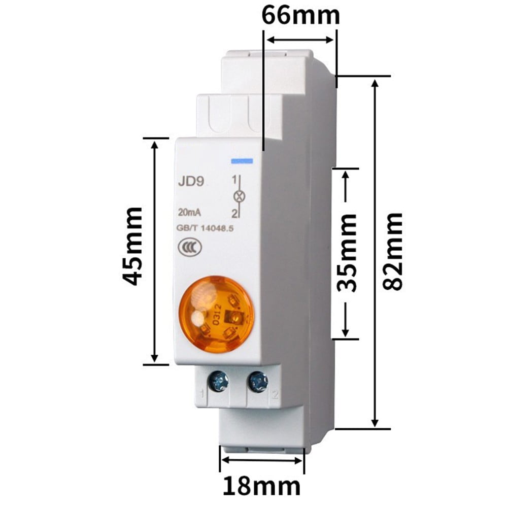 Din Rail LED Signal Lamp 24V AC DC Indicator Light for Circuit Control ...